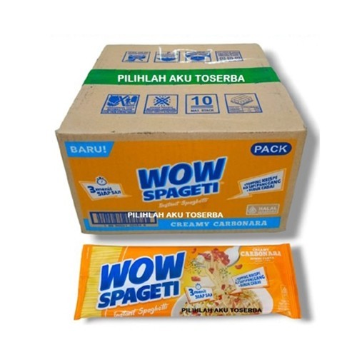 Jual [1 DUS] MIE WOW SPAGHETI SPAGHETTI BOLOGNESE / CARBONARA - MI WOW ...