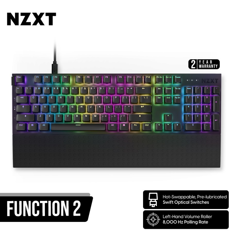 Jual NZXT Function 2 Wired Gaming Keyboard Optical Switch Pre-Lubed ...