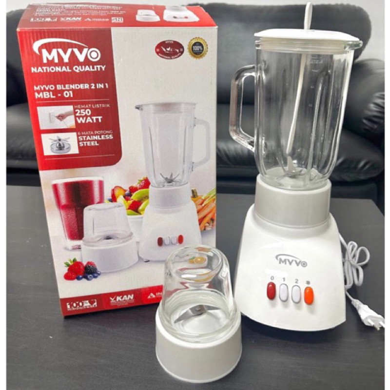 Jual Blender Kaca 2 in 1 MYVO MBL-01 National Quality | Shopee Indonesia