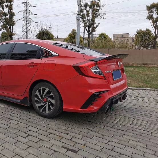 Jual GB99 Spoiler Honda Civic Turbo Sedan JDM Style (2016-2021) Plastik ...