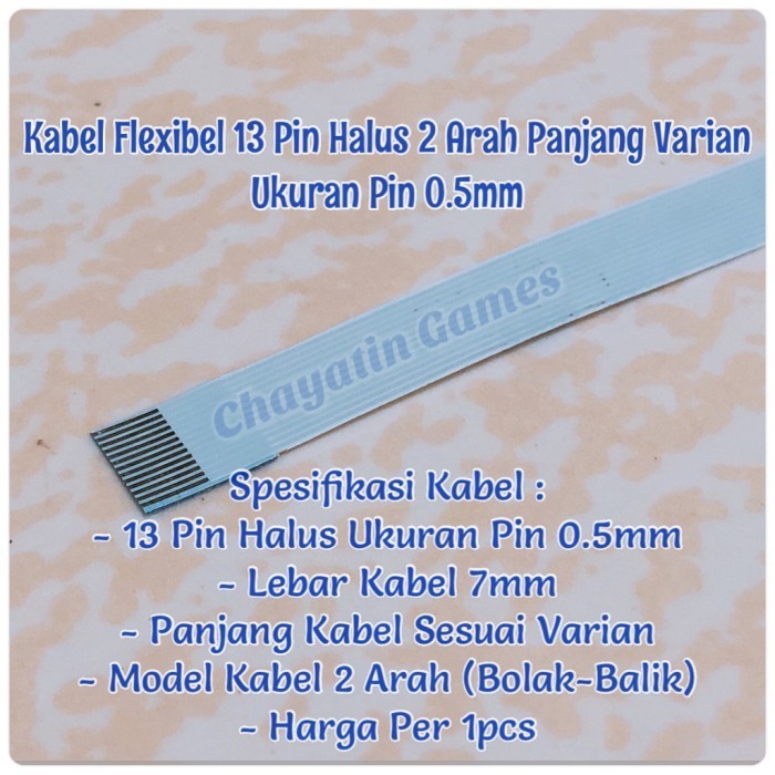 Jual Kabel Flexibel 13 Pin Halus Searah Panjang 5cm - Ukuran Pin 0.5mm ...