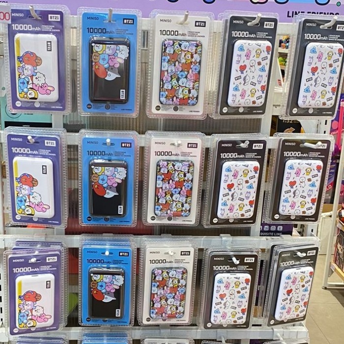 Jual MINISO BT21 10000mah Power Bank - Biru | Shopee Indonesia