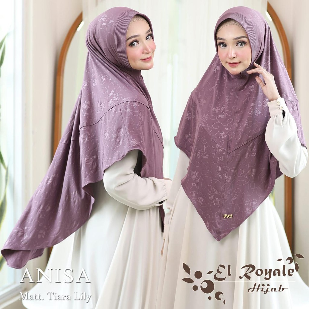 Jual Hijab Instan Anisa Model Pinguin Corak Emboss by El Royal | Shopee ...