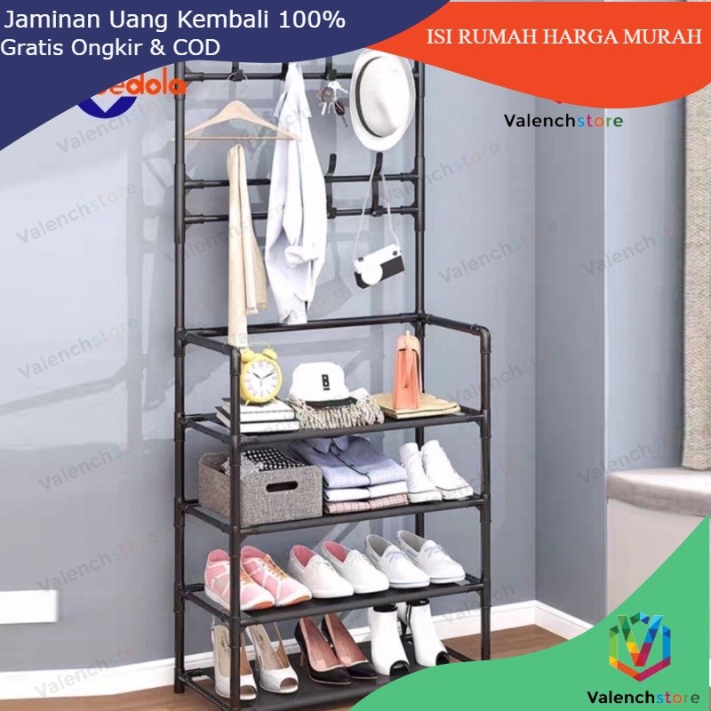 Jual stand hanger rak sepatu rak gantungan baju hanger tas topi / Rak ...