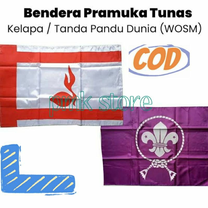 Jual Bendera Tunas KelapaBendera Pramuka Bendera Pandu Dunia WOSM ...