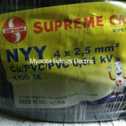 Jual Kabel Listrik Tunggal NYY 4x2,5mm SUPREME Roll 100m | Shopee Indonesia