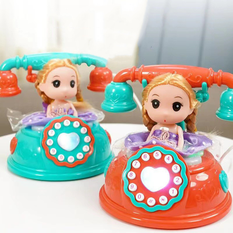 Jual Fantasy Girl Doll Telephone Baby Early Educational Retro Landline ...