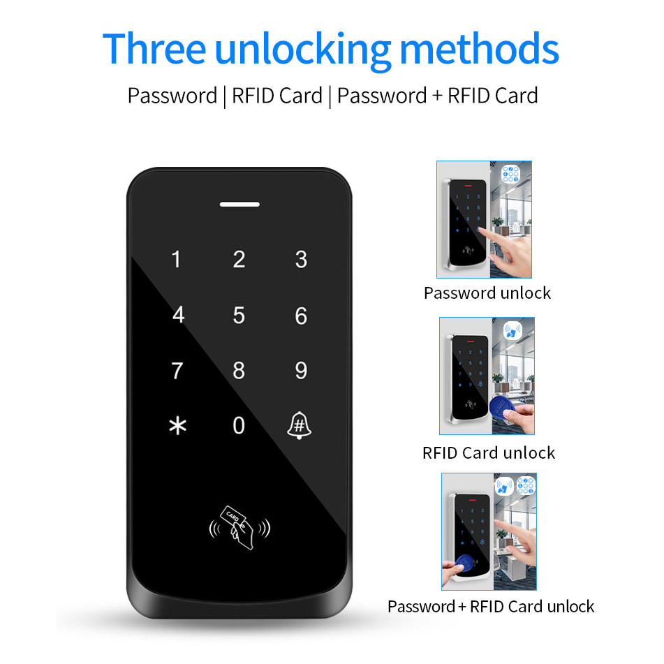 Jual 2000Users Access Control System IP67 Waterproof RFID EM Door Lock ...
