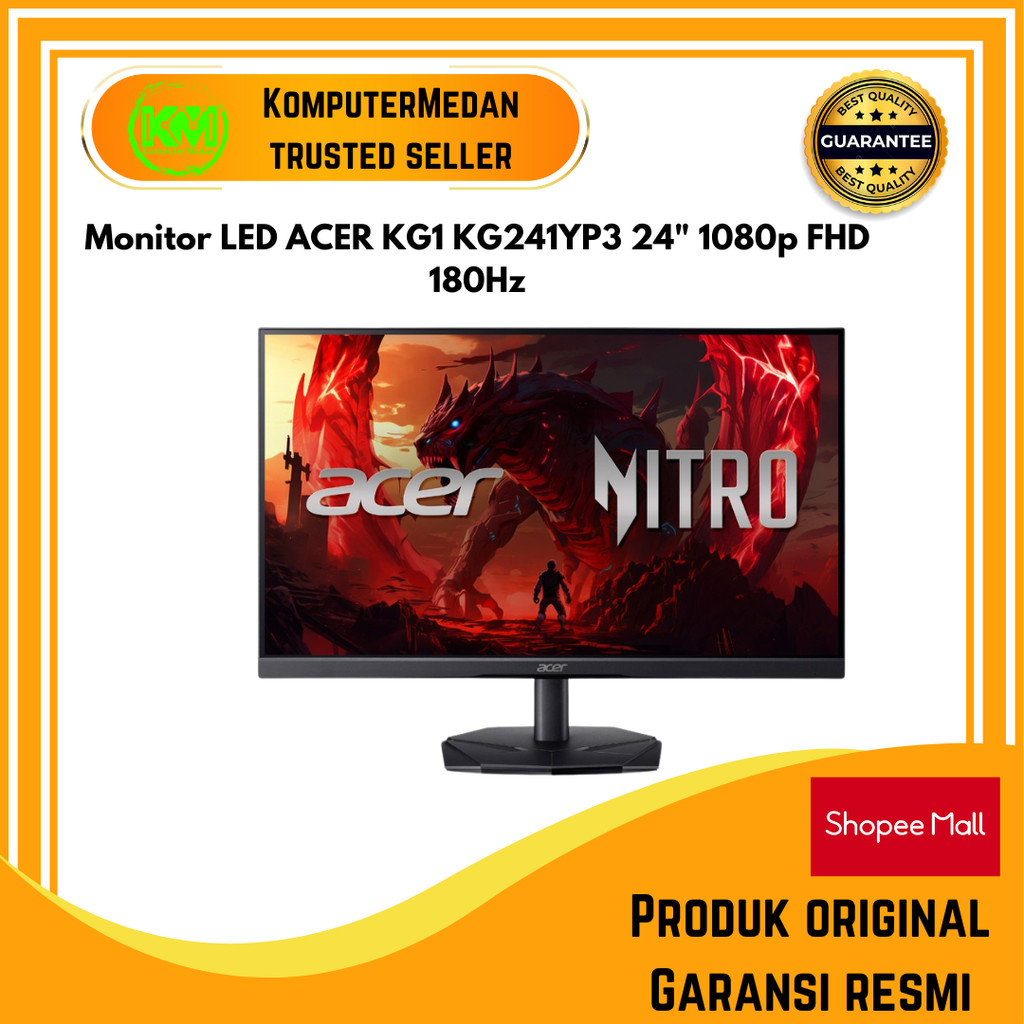 Jual Monitor LED ACER KG1 KG241YP3 24" 1080p FHD 180Hz | Shopee Indonesia
