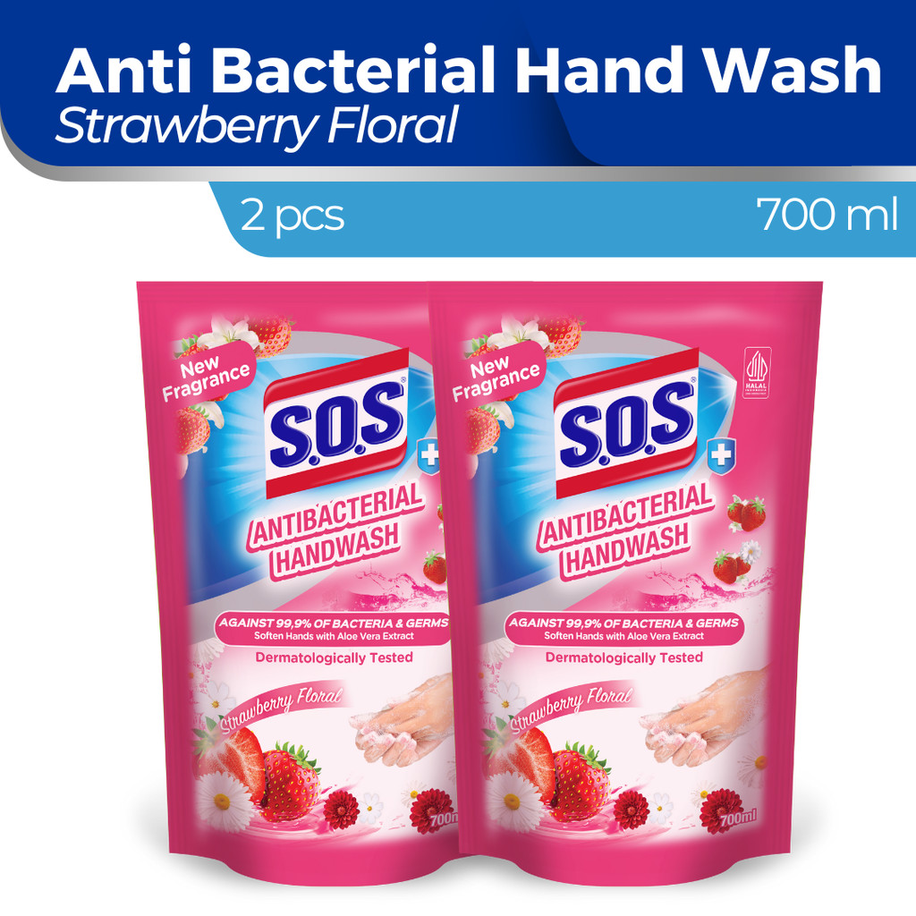 Jual SOS Handsoap Sabun Cuci Tangan 700ml 2pcs (08.2027) | Shopee Indonesia