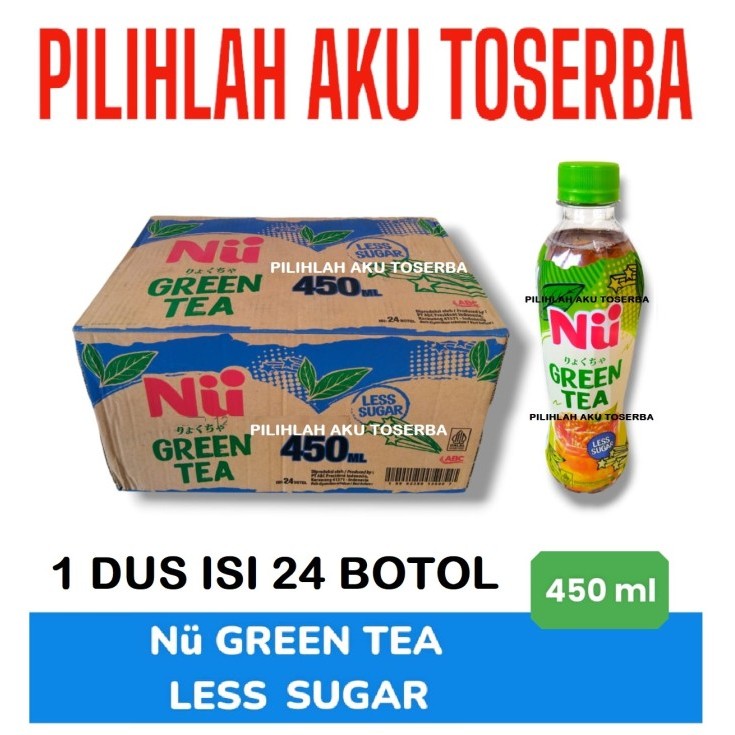 Jual NU Green Tea LESS SUGAR 450 ml - ( HARGA 1 DUS ISI 24 btl ...