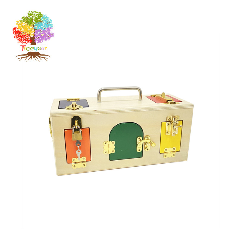 Jual Treeyear Montessori Lock Box Toy Learning Education Toys Memory ...