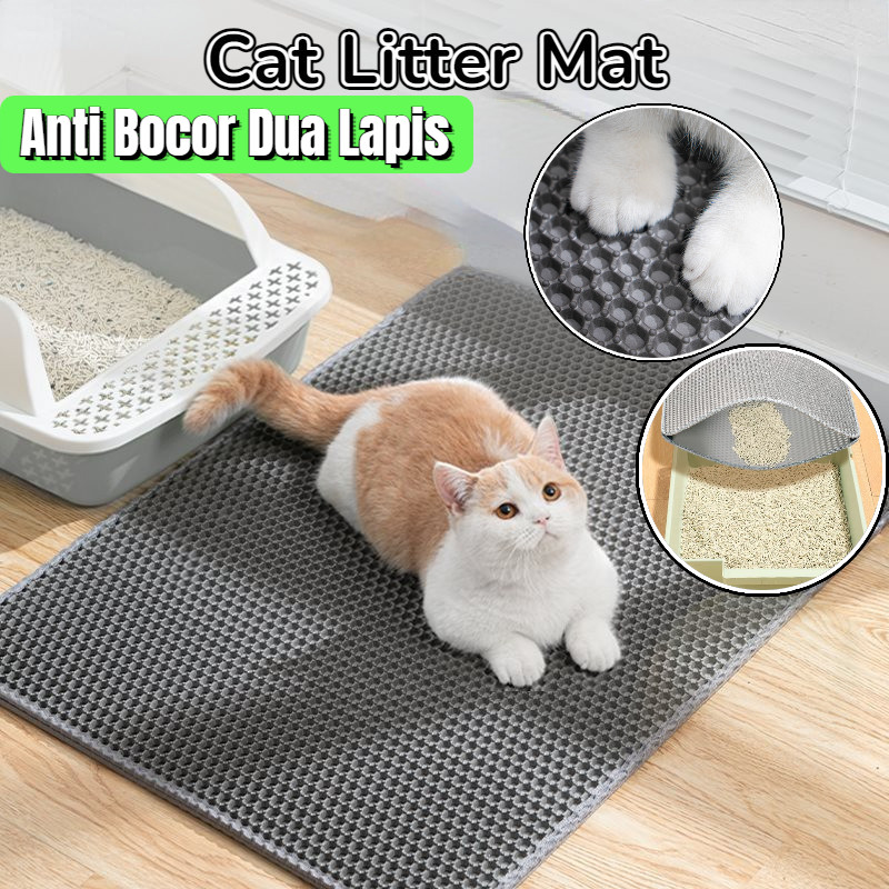 Jual Karpet Alas Pasir Kucing Litter Mat / EVA Bahan Anti-Tatakan Pasir ...