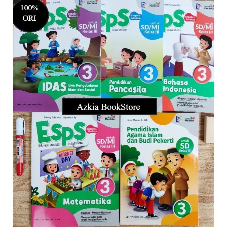 Jual Seri ESPS SD kelas 3 Kurikulum Merdeka - Matematika IPAS Indonesia Pancasila - Buku ...