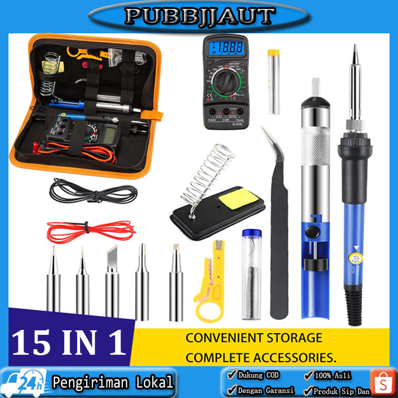 Jual Set Solder Listrik Lengkap Dengan Multimeter Lron Tool Kit 220V 60W Solder Listrik Murah ...