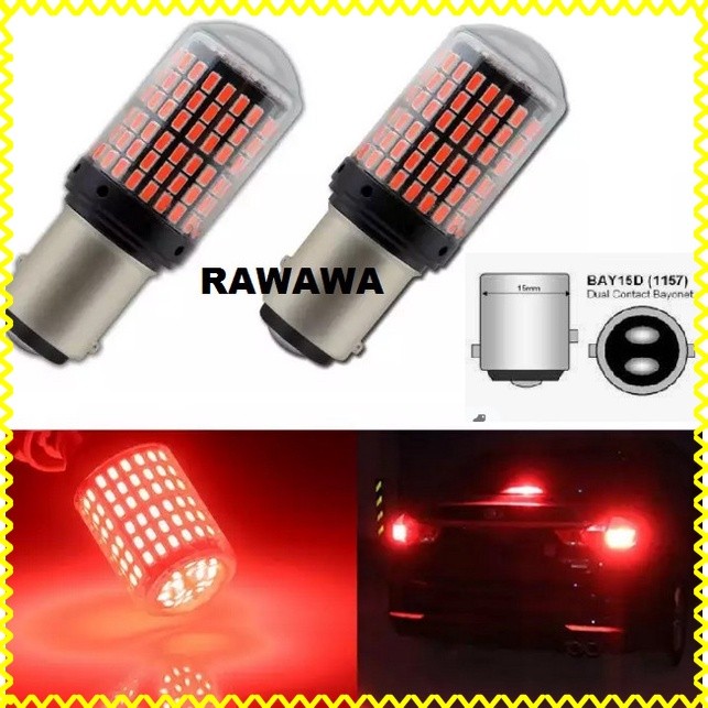 Jual Lampu Led Rem 1157 Bayonet putar 144 titik SMD CANBUS NO EROR pcs ...