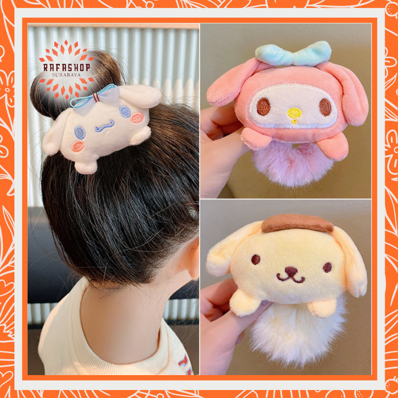 Jual ACC093 Ikat Rambut Bulu Karakter Kartun Kunciran Rambut Anak Lucu ...