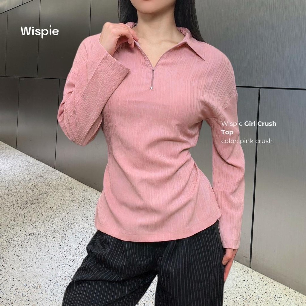 Jual Wispie Girl Crush Top | Atasan V-Neck Wanita Kantor Kuliah Fitbody ...