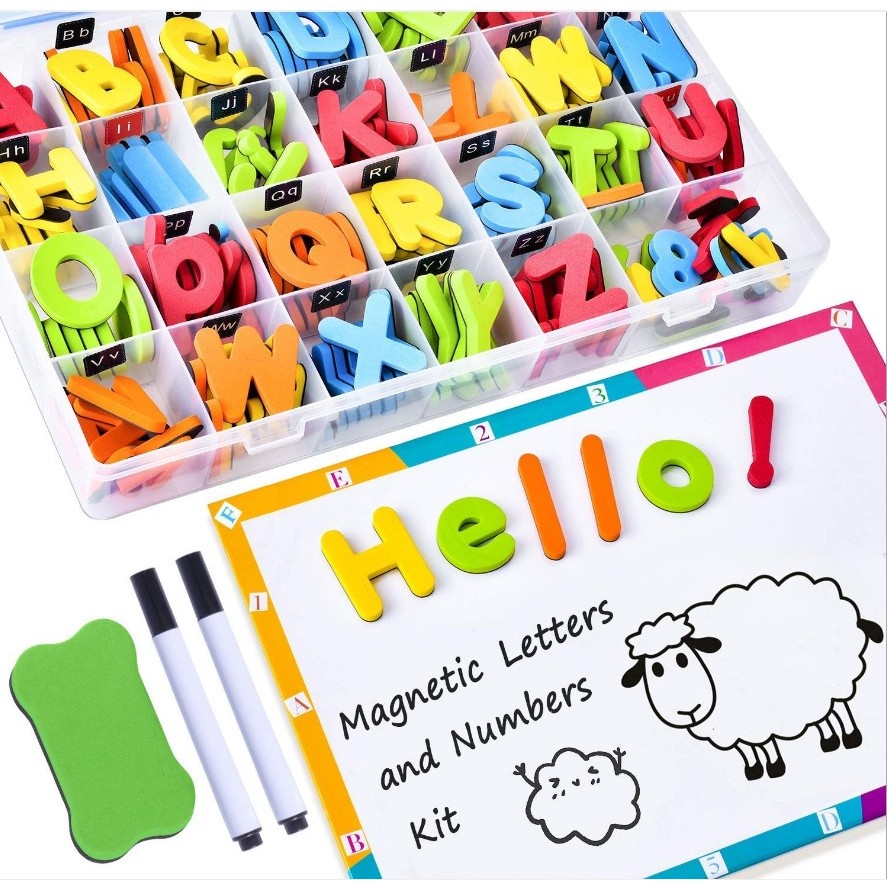 Jual Magnetic Letters with Magnet drawing Board Classroom Alphabets Set ...