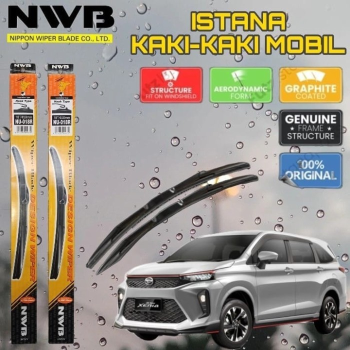 Jual Wiper Depan Xenia Gen 3 Ukuran 20” & 16” NWB Japan Hybrid Frameless | Shopee Indonesia