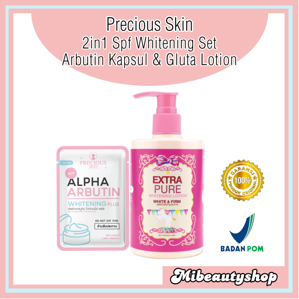 Jual Precious Skin Thailand Extra Pure Gluta Whitening Spf Lotion ...