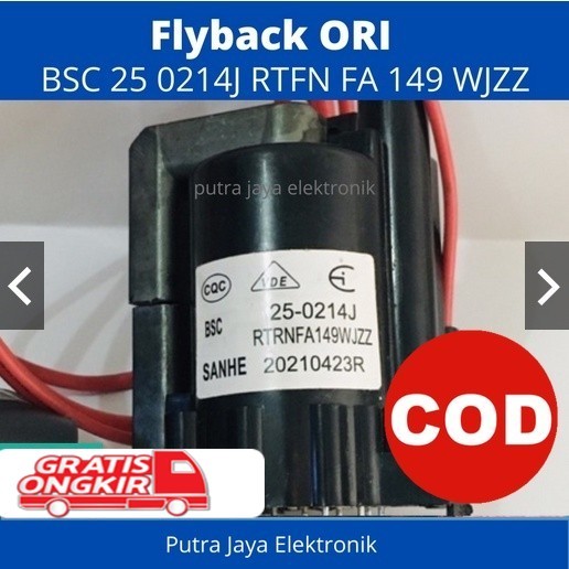 Jual Flyback TV SHARP BSC25 0214J FA149 FLYBACK TV SHARP 21 INCH ...