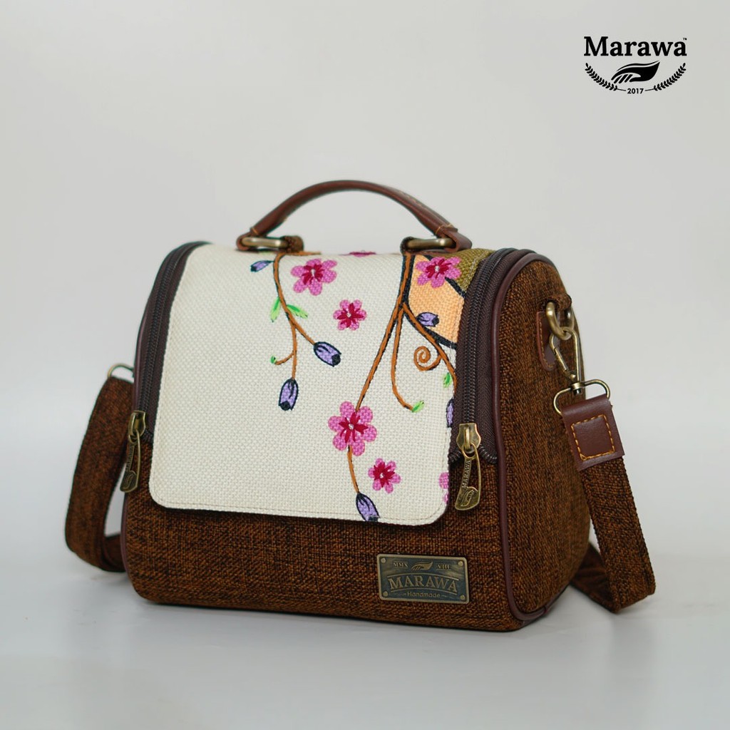 Jual MARAWA Frio - Quincy Tas Selempang Wanita Etnik Handmade Coklat ...