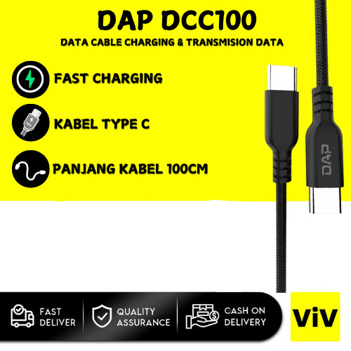 Jual Kabel Data DAP DCC100 Fast Charge Type C to Type C Power Delivery ...