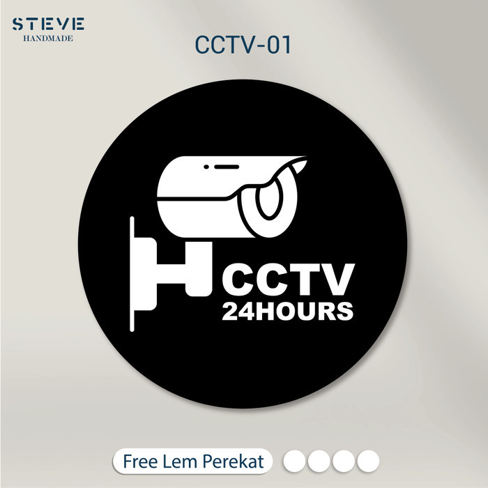 Jual Sign Board CCTV | Papan Tanda CCTV Label Akrilik Sign Board ...