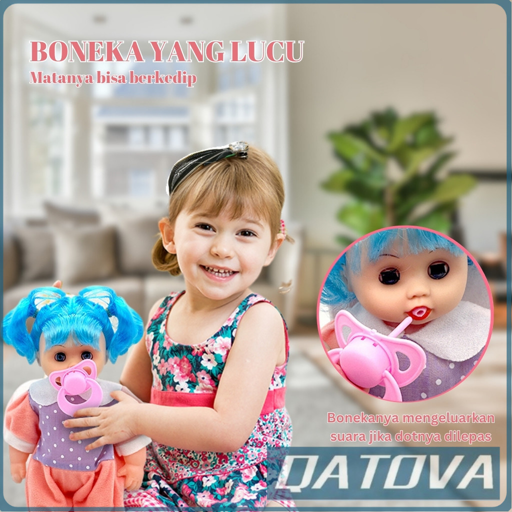 Jual QATOVA MAINAN ANAK PEREMPUAN BONEKA DOLL CANTIK BISA BERSUARA ...