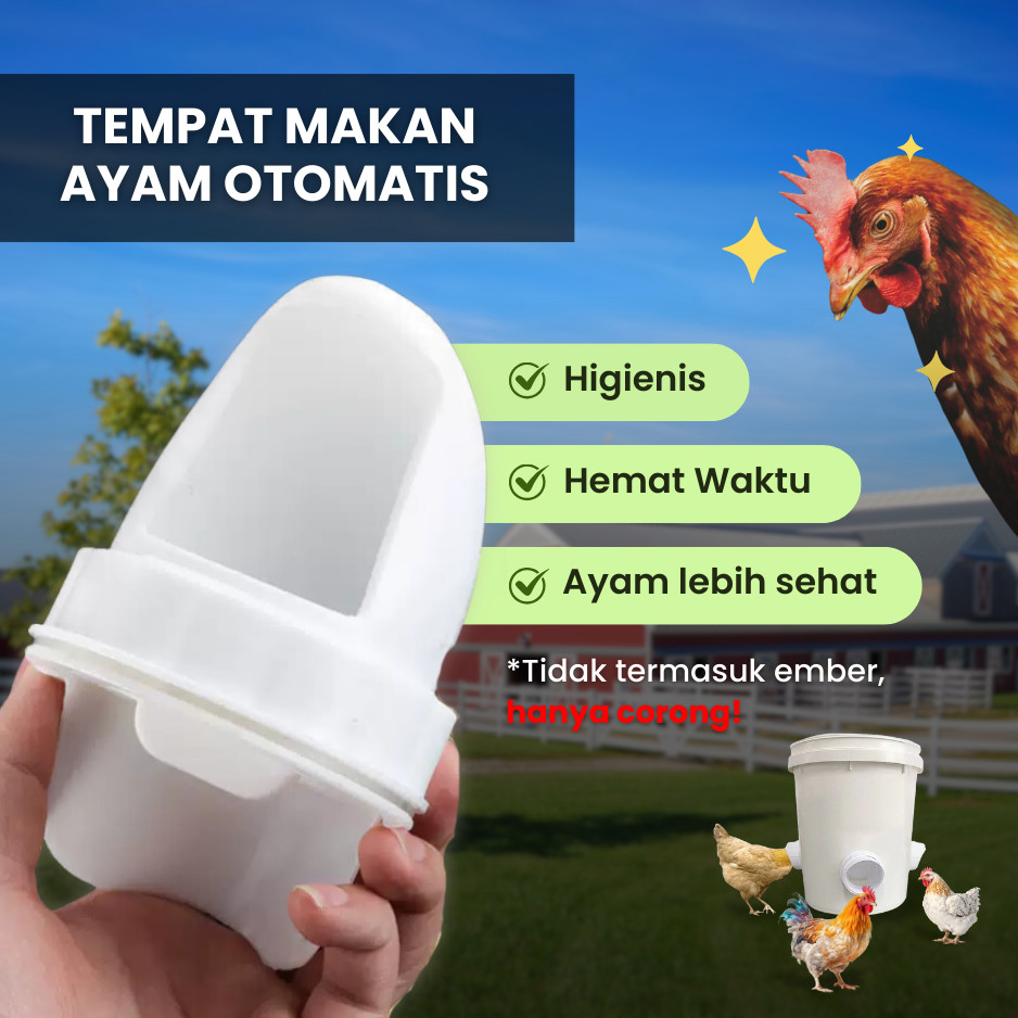 Jual Rain Proof Automatic Chicken Feeder Pengumpan Ayam Unggas Otomatis ...