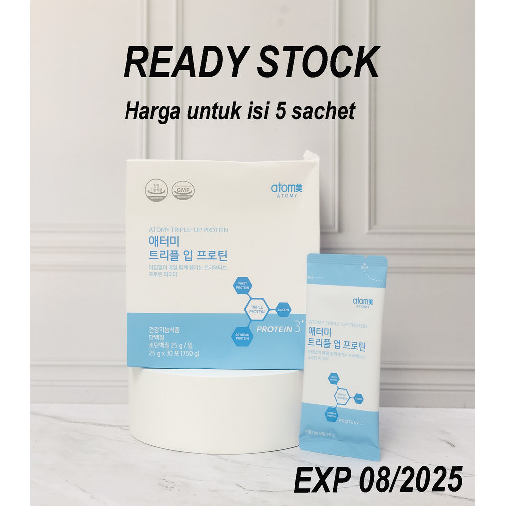Jual Atomy Triple Up Protein ecer 5 sachet | suplemen penambah protein ...