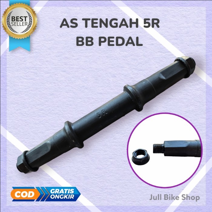 Jual As tengah BB axle kotak 5R sepeda MTB fixie konterlis pedal crank ...
