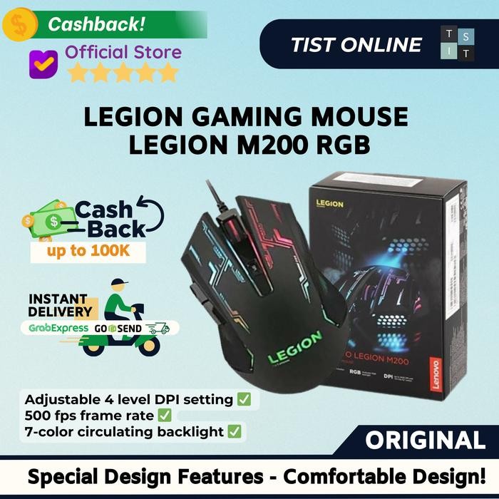 Jual Lenovo Legion RGB Gaming Mouse M200 | Shopee Indonesia
