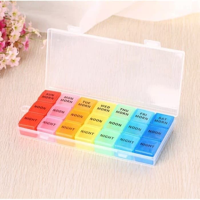 Jual (21 Kotak) Kotak Obat Plastik / Tempat Penyimpanan Barang Kecil 7 ...
