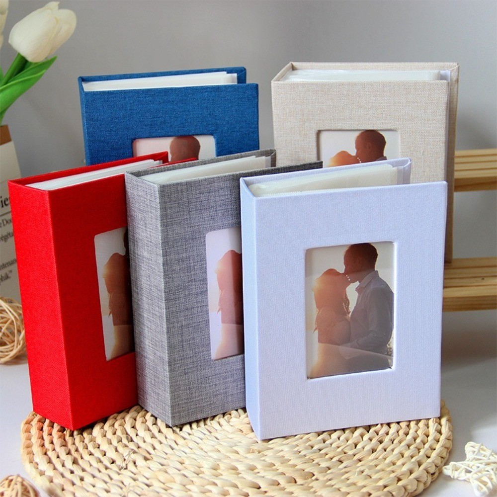 Jual New 100 Pockets Photo Album 4x6 Photos Linen Cover Small Scrapbook ...