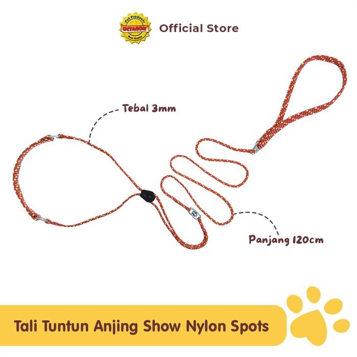 Jual Tali Tuntun Anjing Show Nilon 120cm | Nylon Spots Show Lead Dog ...