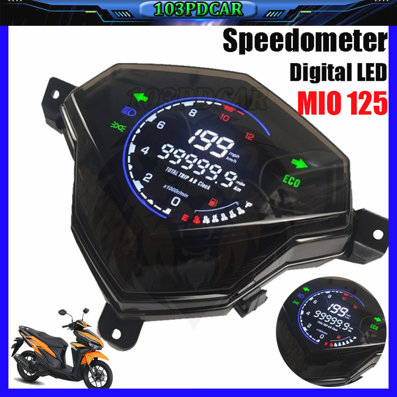 Jual Speedometer Digital LED Mio 125/M3 Vario PNP Indikator Ampere ...