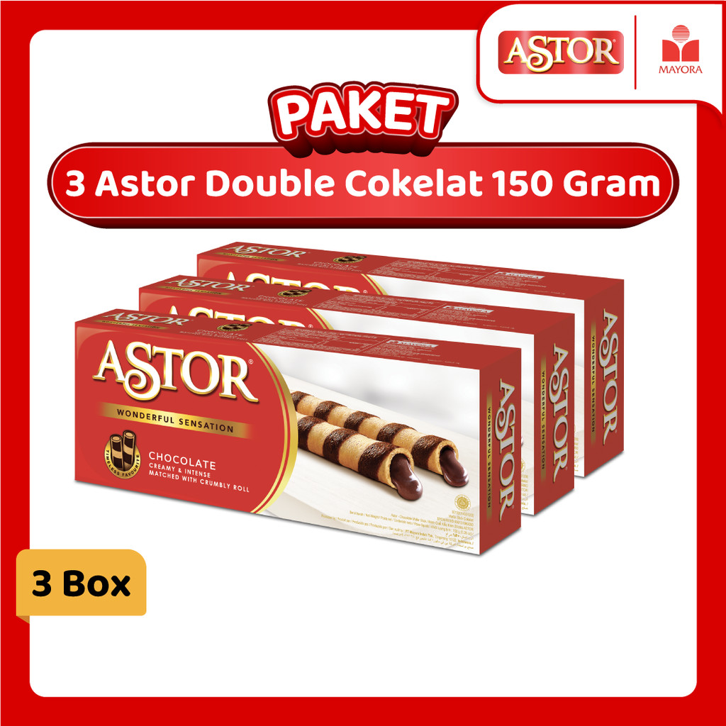 Jual Paket 3 Astor Double Cokelat 150 Gram | Shopee Indonesia