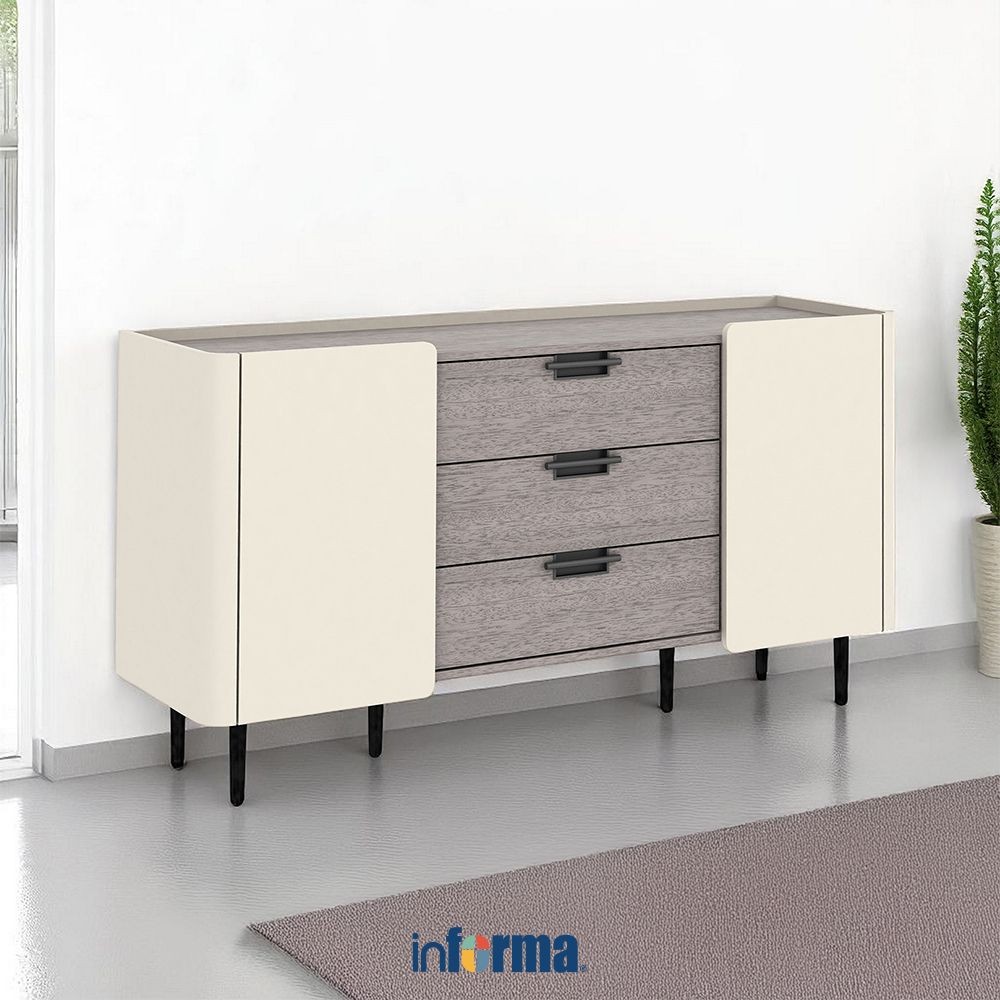 Jual Informa Poland Kabinet 2 Pintu Dengan 3 Laci - Abu-Abu Muda ...