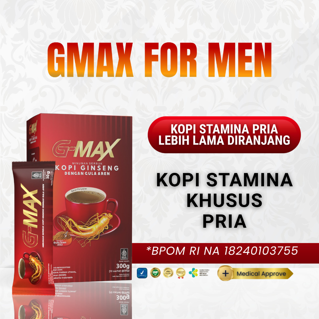 Jual New Kopi G-MAX Original Minuman Kopi Ginseng Asli 1 Box Isi 10 ...