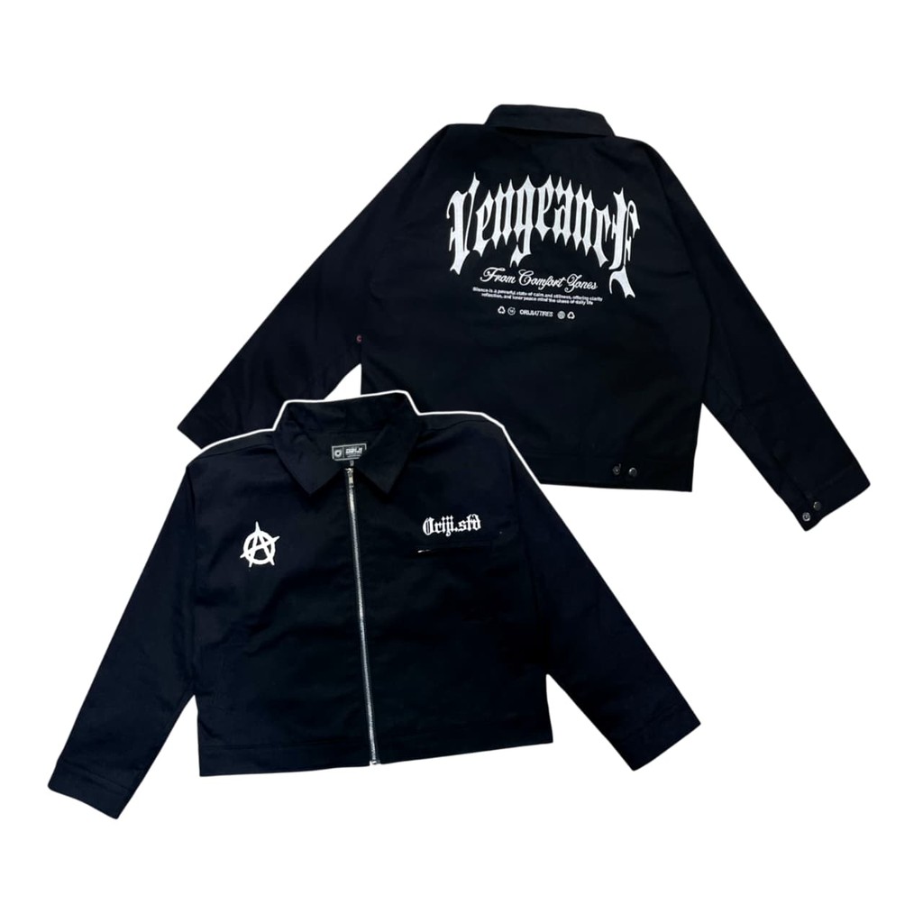 Jual Orijiattires Jaket Work Boxy Limitid Pria Wanita Vengeance Full ...