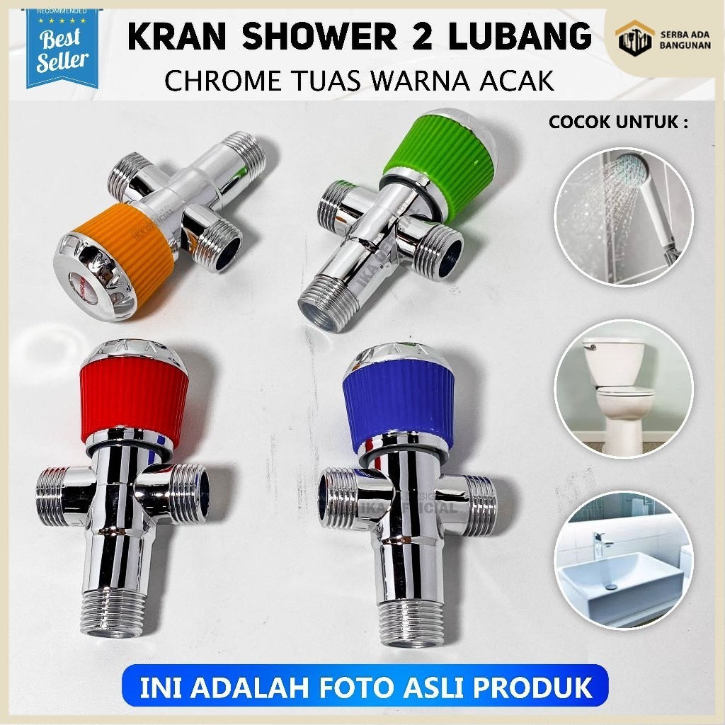 Jual SAB Stop Kran Kloset 2 Cabang Double PVC Jet Shower Keran Bidet T Model Tee TERMURAH 1 DAN ...
