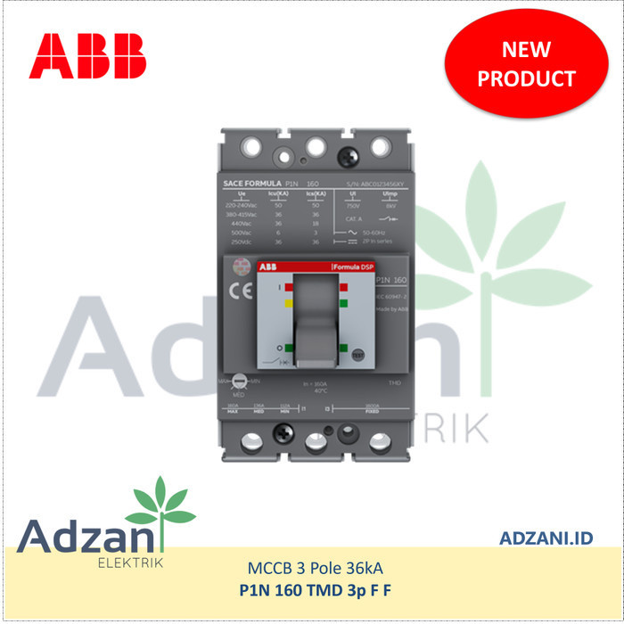 Jual ABB MCCB 3P 100A 36kA Formula P1N TMD 1SDA116259R1 | Shopee Indonesia