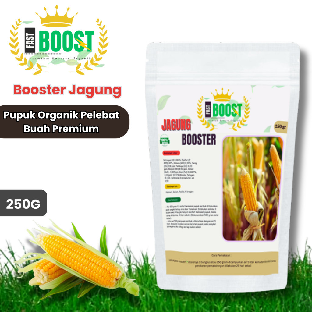 Jual Pupuk Booster Jagung (250gr) l pupuk organik pelebat jagung l pupuk organik perangsang ...