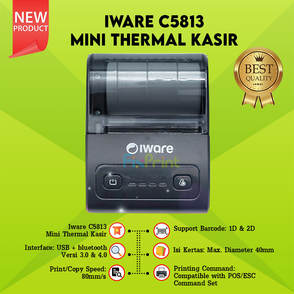 Jual Printer Thermal Kasir Iware USB + Bluetooth C-58BT / 58BC / C-58BT ...