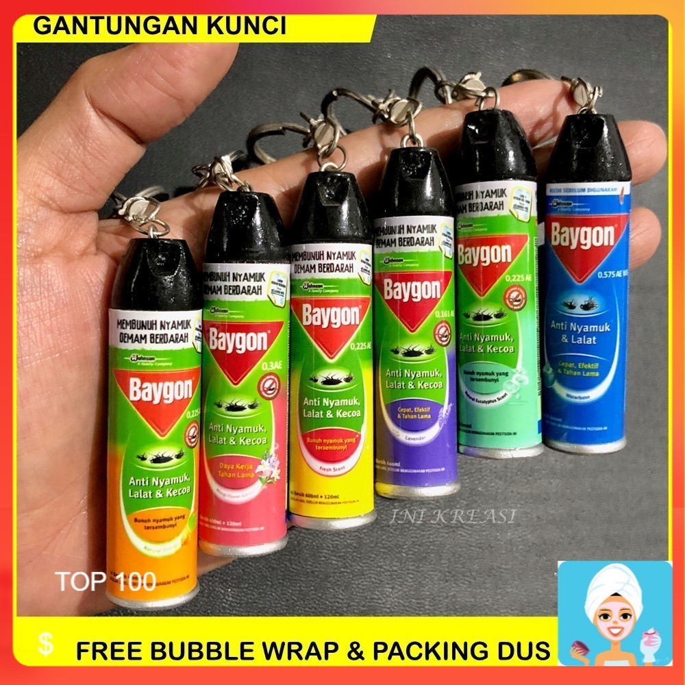Jual [ML] GANTUNGAN KUNCI - GANCI MINIATUR BOTOL BAYGON HIT OBAT NYAMUK ...
