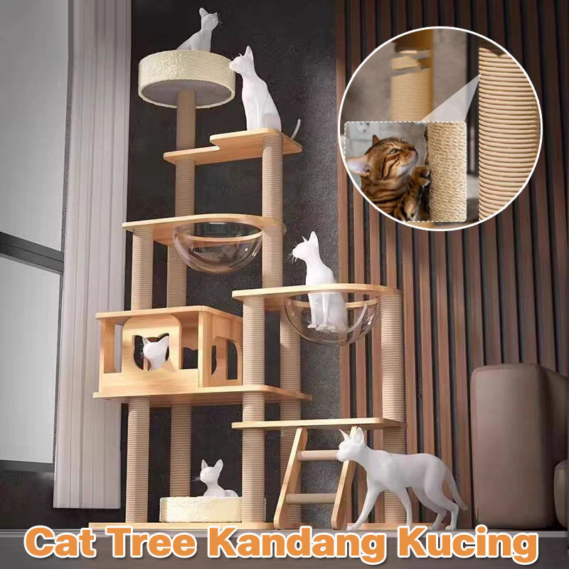 Jual Cat Tree Kandang Kucing Cat Climbing Frame Garukan Kucing Cat ...