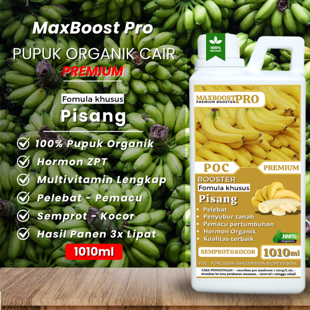 Jual cod terlaris Pupuk Organik Cair, Plus Hormon, Booster Pisang Poc Kompos Khusus Pisang ...