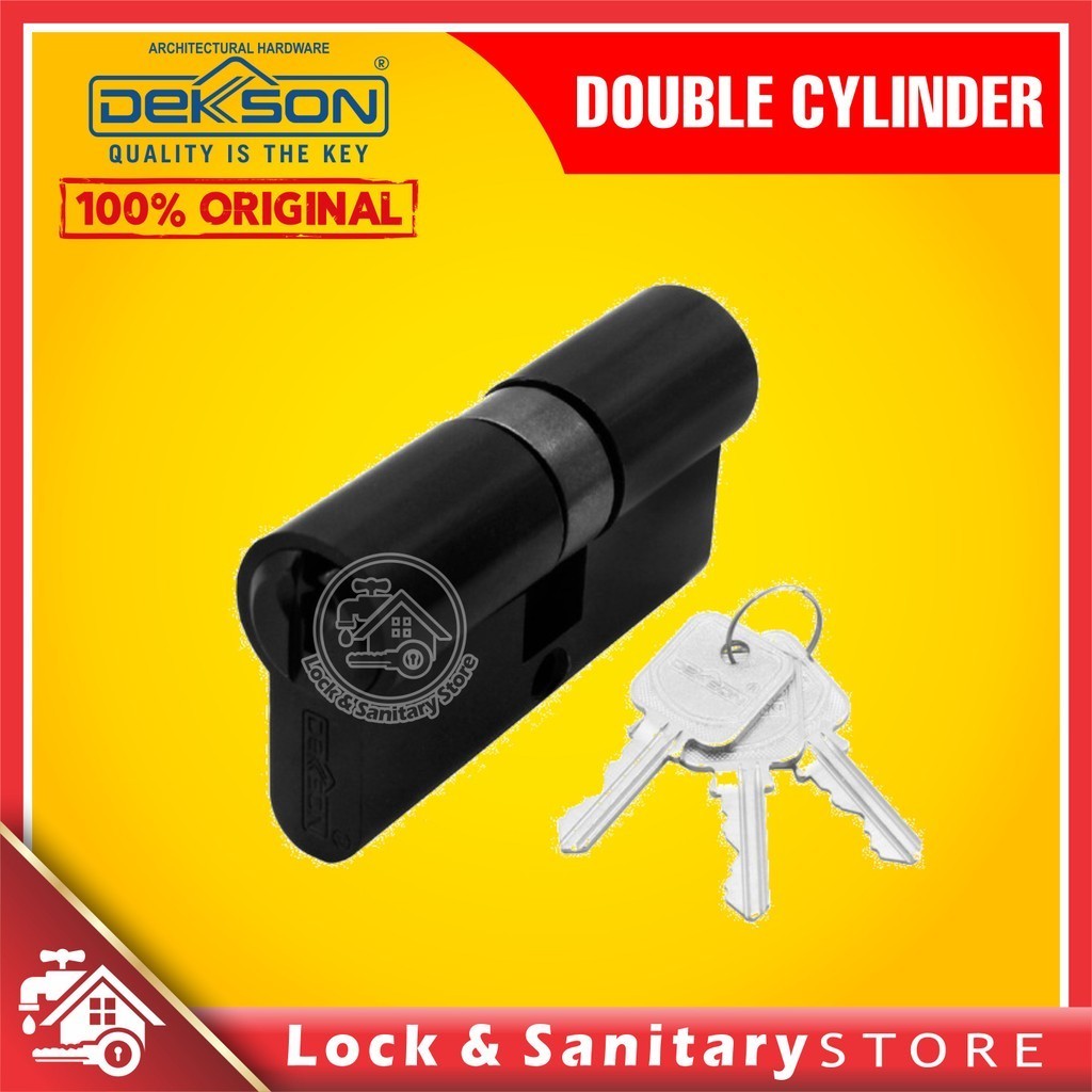 Jual Double Cylinder Kunci Dekson Dekkson CYL DC DL 60MM Matt Black Silinder Kunci Pintu ...